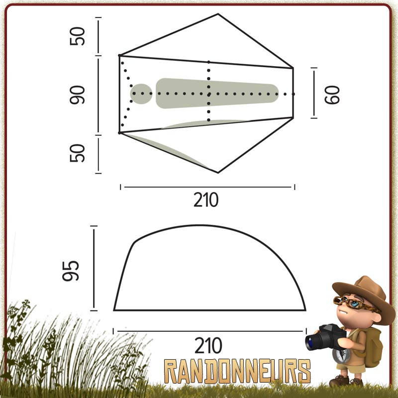Tente PURA Jamet randonnee ultra legere montagne 1 place trois saisons